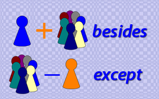 Разница в использовании слов besides, except и apart from. Правила и примеры.